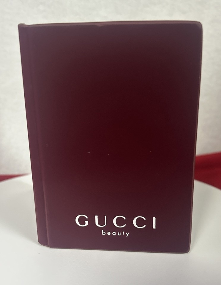 Gucci Beauty Makeup Hand Pocket Deep Burgundy Mirror with Pouch NEW | eBay