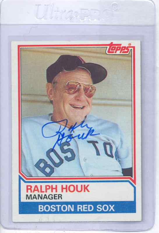 Ralph Houk Boston Red Sox 1983 Topps #786 Autographed Signed Baseball ...