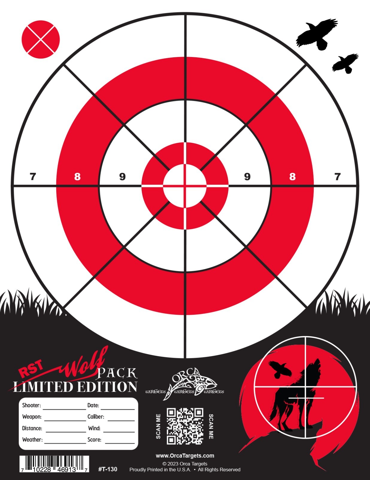 150 QTY Rifle/Pistol Paper Target - WOLF PACK - FREE Shipping ...