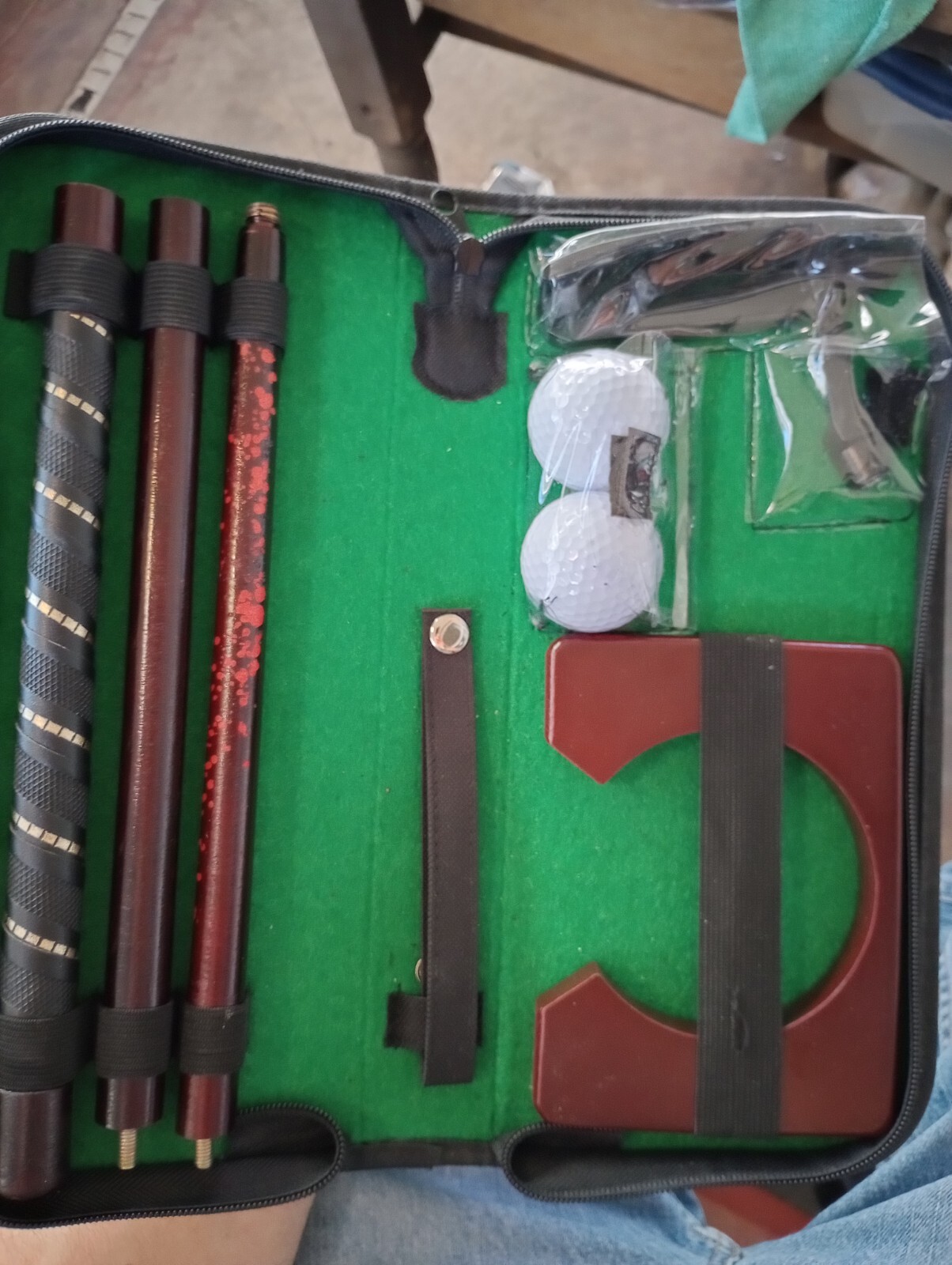 Portable Travel Golf Putter Gift Set Collapsible In Case With Balls and ...