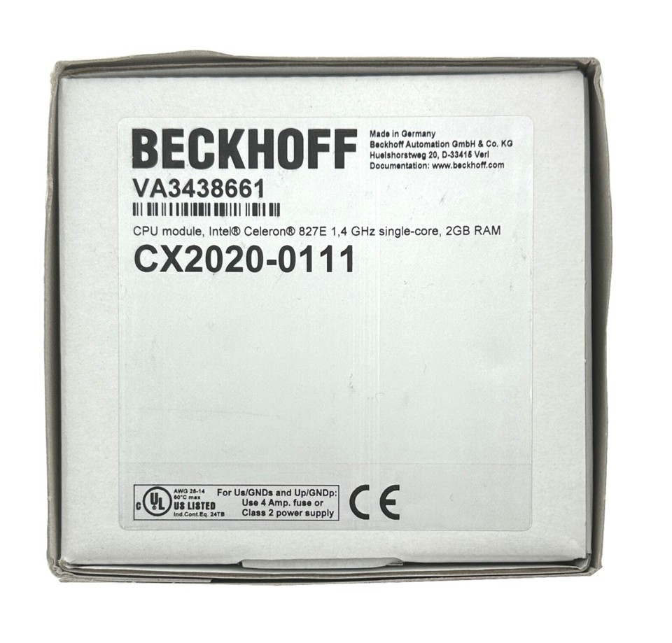 Beckhoff CX2020- CPU Basic module - CX2020-0111 - NEW | eBay