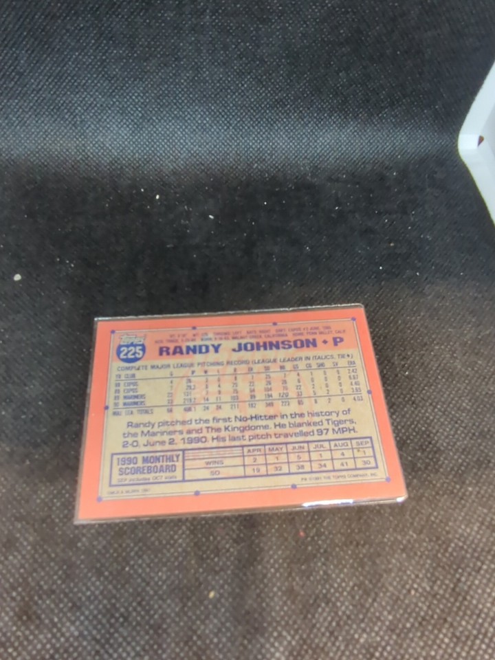 1991 Topps RANDY JOHNSON Card # 225 | eBay