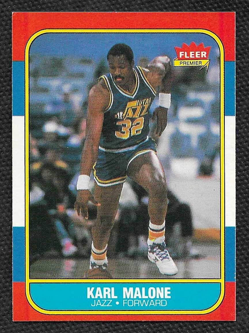 1986-87 Fleer Basketball #68 Karl Malone Rookie NM-MT Utah Jazz HOF! | eBay