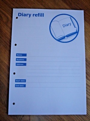 Safer Food Better Business Caterers 24 Month Diary Refill 4 Hole ...