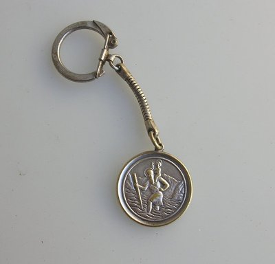 CHRISTOPHER KEY CHAIN RING BADGE MERCEDES 190 300 SL VOLKSWAGEN VW ...