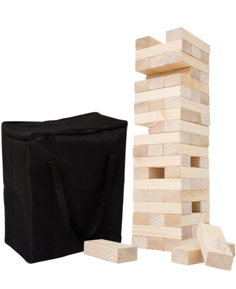 *NEW IN BOX* Giant “Jenga” Block Game - 8” Long Blocks by Hey!Play! (80 ...