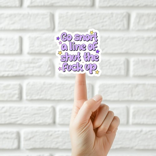 Funny Sarcastic Waterproof Vinyl Sticker for Laptop Water Bottle Phone ...