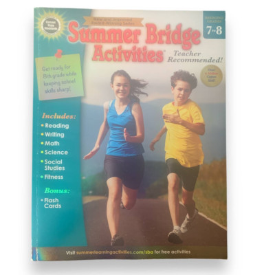 Summer Bridge Activities Grades 7 to 8 Retention Workbook Paperback 6 ...