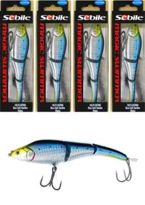 (4) Sebile Magic Swimmer 145 Floating 5 3/4 Swimbait 1 Oz Blue Dark ...