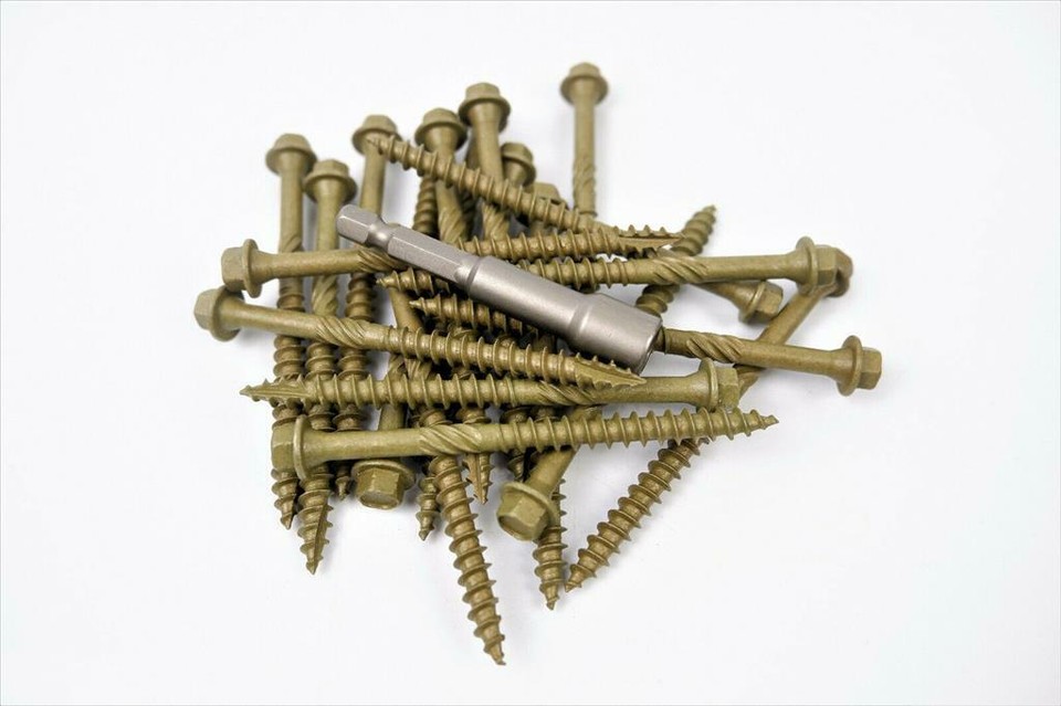 HEX HEAD LANDSCAPE SCREWS SLEEPER DECKING FIXING TIMBERFIX TIMBERLOK IN ...