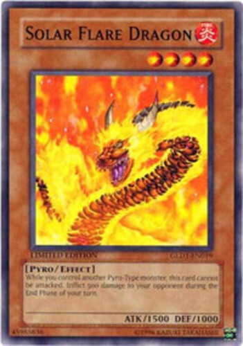 Solar Flare Dragon - GLD1-EN019 - Common - Limited Edition x3 - Lightly ...