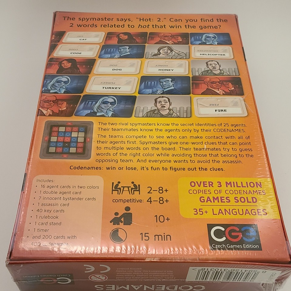 Codenames Party Board Game Vlaada Chvatil CGE Czech Games Edition NEW ...