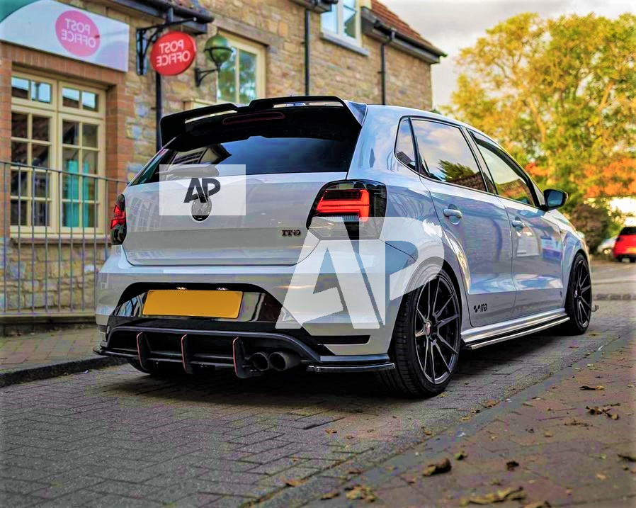 VW Volkswagen Polo MK5 6C GTI Rear Diffuser 2014-2017 / Rear Spoiler ...