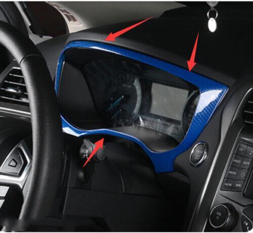 For Ford Fusion 2013-2020 Blue Carbon Fiber Middle Console Dashboard ...