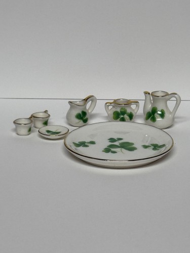 Miniature Porcelain Tea Set With Shamrock Design | eBay