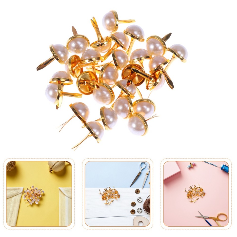 120 Pcs Split Pins for Paper Crafts Brads Crafting Gold Clothing | eBay
