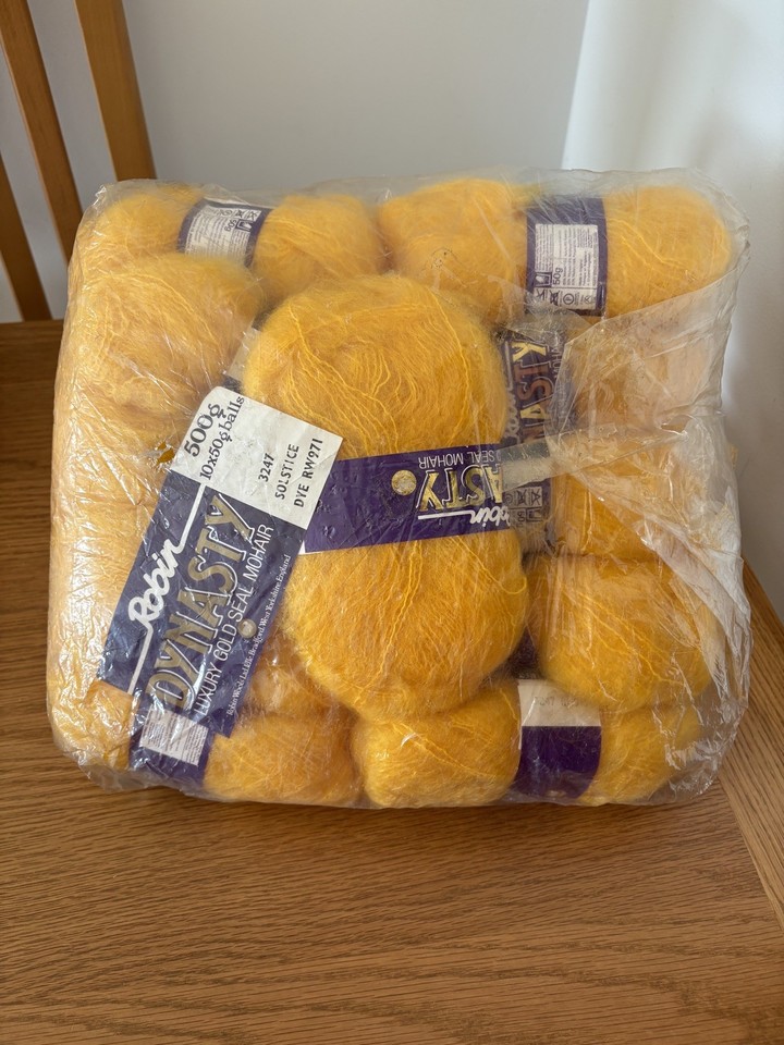 Brand new 80% Mohair Wool bundle 11 x 50g balls mustard yellow | eBay UK