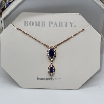 Bomb Party Necklace RBP5293 “Just the Thing” September Lab Sapphire ...
