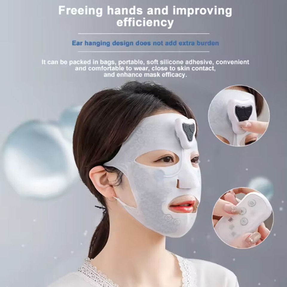 Face Skin Tightening Lifting Device EMS Microcurrent Mask Facial Beauty ...