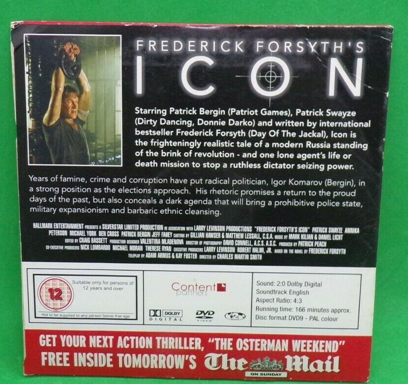 ICON - PATRIK SWAYZE - ACTION THRILLERS daily mail - promo dvd VGC | eBay
