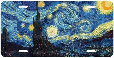 Starry Sky Night Artwork Personalized License Plate Metal Tag For Car ...