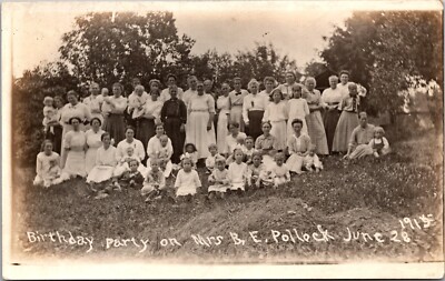Vintage Postcard Illinois. RPPC Mrs. B.E. Pollock, birthday, June 28 ...