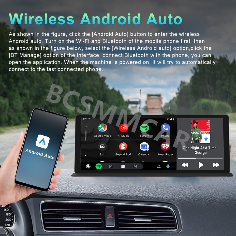 Touch Screen 4K Dash Cam Video Recorder Car Dual Lens DVR WIFI AUX BT G ...