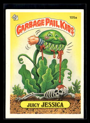 1986 Topps Garbage Pail Kids #105a Juicy Jessica 3rd Series 3 Sticker ...