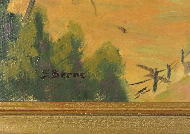 Sydney Berne (1921-2013) Canadian Vintage Oil/Board Quebec Laurentians ...