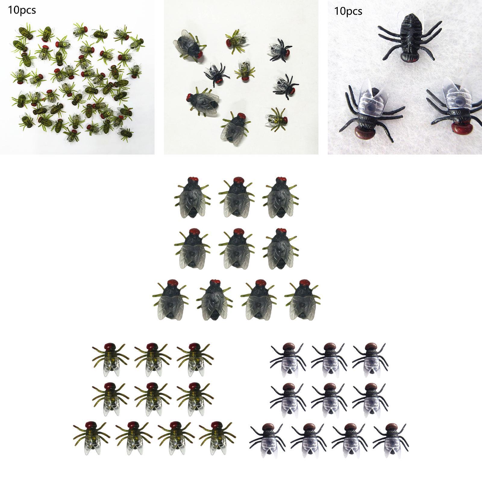 Simulation Flies Insect Props Prank Trick Flies Toy for Halloween Party ...