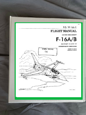 F-16 A/B FALON Flight Manual Operations flight manual in binder FREE ...