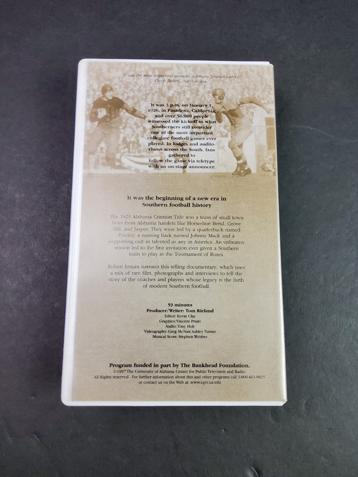 Roses of Crimson VHS Tape University of Alabama Crimson Tide Roll Ride ...