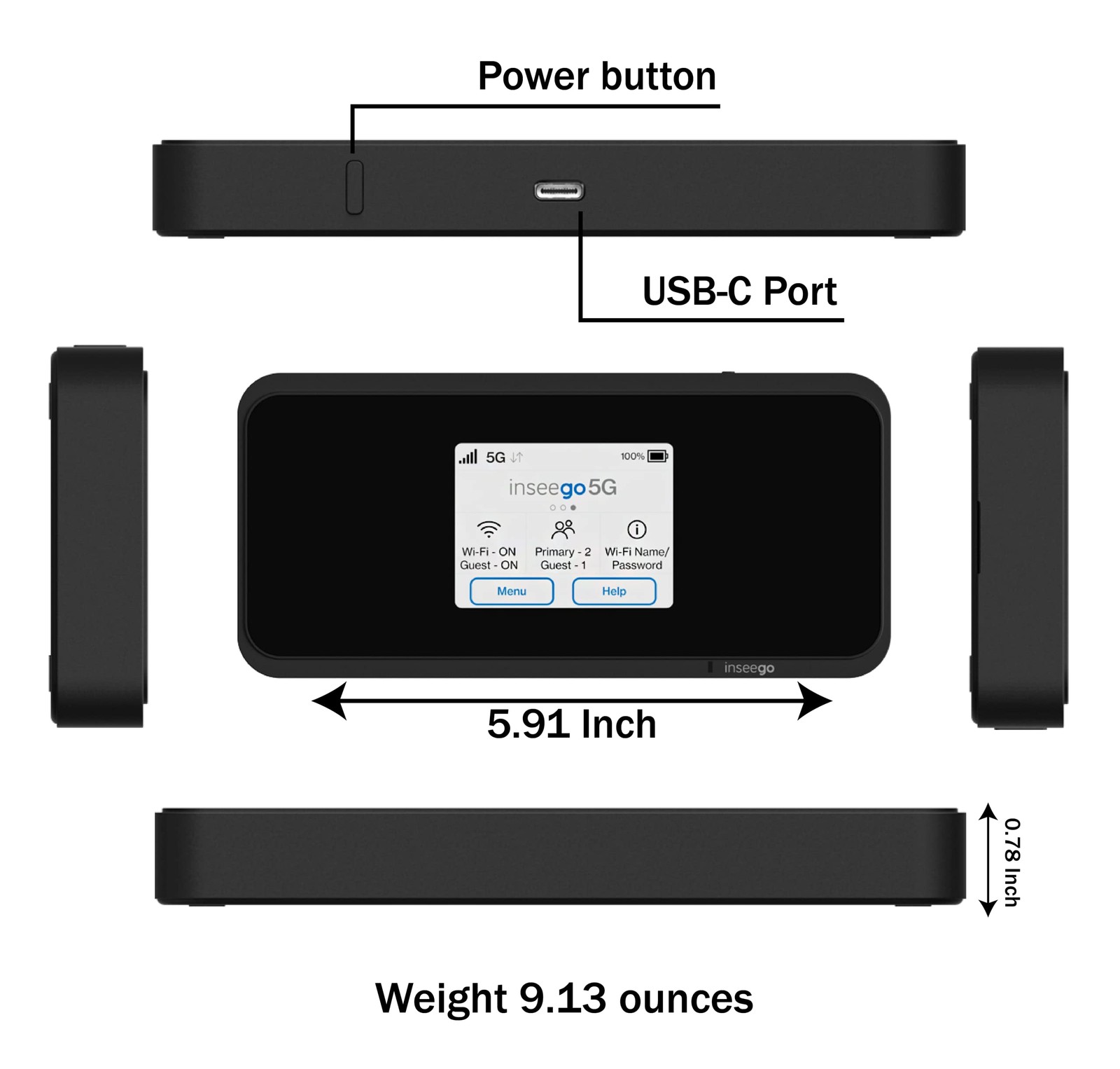 5G Mobile Portable WiFi | Verizon Wireless Jetpack Inseego MiFi M2100 ...