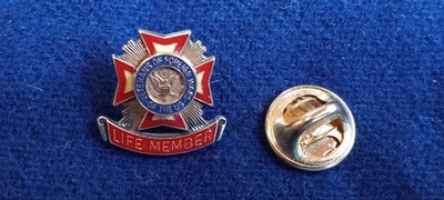 Lapel pin - Veterans of Foreign Wars of the US VFW Life member 1/20 10k ...