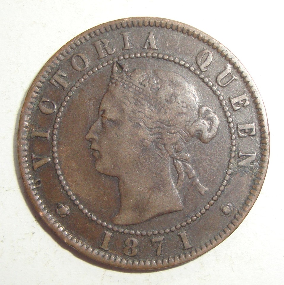 1871 PEI CANADA ONE 1 CENT VICTORIA LARGE PENNY COIN | eBay