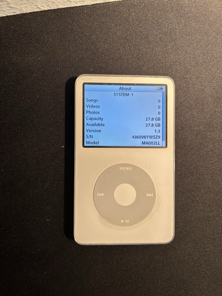 Apple iPod Classic 5th Generation A1136 30GB - WHITE - Grade A+ | eBay