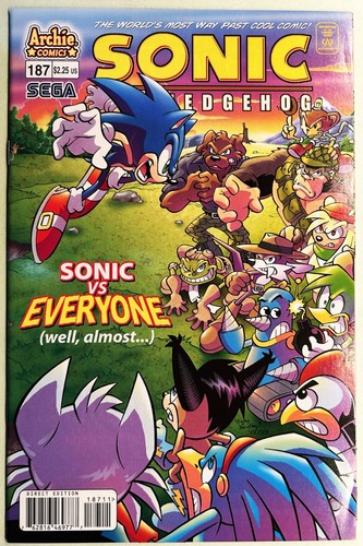 SONIC The HEDGEHOG Comic Book #187 June 2008 First Edition Bagged ...