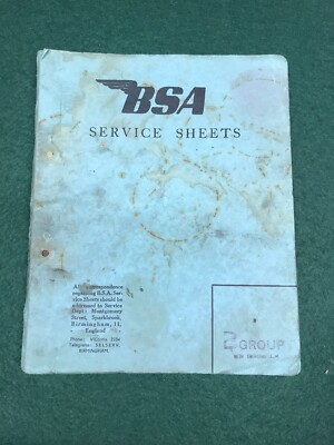 BSA B31 B33 Collection Of Factory Service Sheets | eBay UK