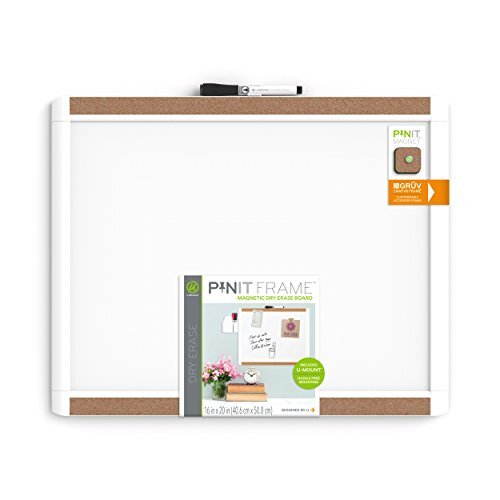 PINIT Magnetic Dry Erase Board, 16 x 20 Inches Frame (428U00 16'' x 20 ...