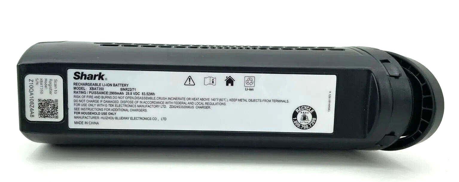 Genuine Shark ICZ362H REMOVABLE Li-Ion RECHARGEABLE BATTERY 28.8V OEM ...
