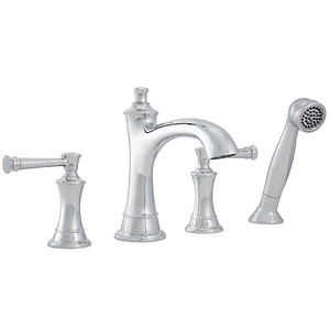 MIRABELLE MIRBE4RTG BEASLEY TUB FAUCET W/HANDSHOWER TRIM KIT POLISHED ...