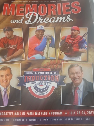 ivan pudge rodriguez signed 2017 mlb hall of fame induction program hof ...