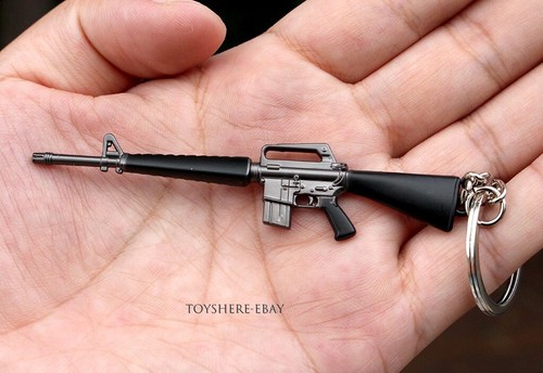 mini gun M16A1 Automatic Rifle full metal keychain toy gift 9cm 1/10 | eBay