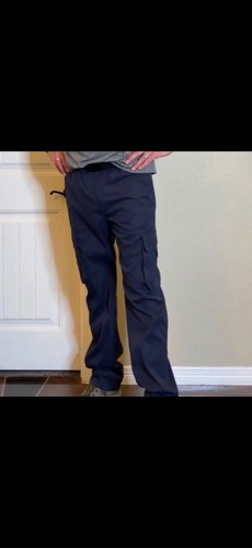 Flex Rover Men's Cargo Pants 2XL-30 Navy Elastic Waist NWT | eBay