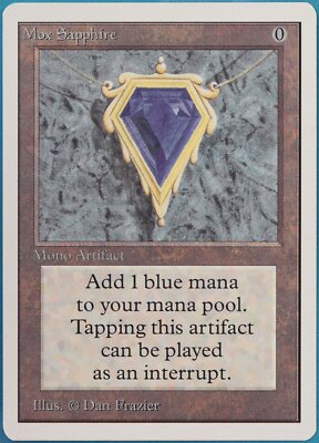 Mox Sapphire Unlimited NM (print lines on front MTG Magic) (370888 ...
