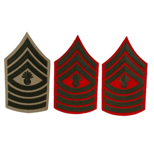 3 USMC Master Gunnery Sergeant Enlisted Rank Patches US Marine Corps ...