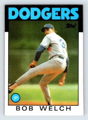 BOB WELCH Los Angeles Dodgers 1986 Topps Baseball Card B220 | eBay