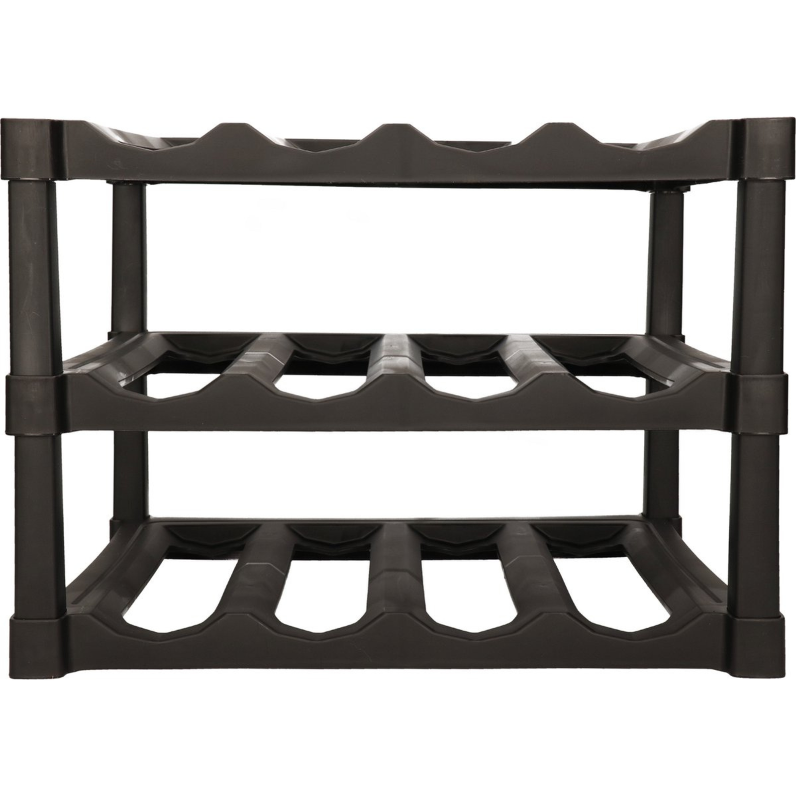 3 Tier Wine Rack Stackable 12 Bottle Free Standing Storage Stand ...