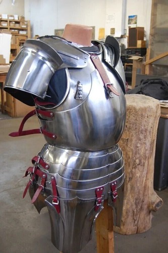18GA Medieval Battle Armor Gothic Style Cuirass With Pauldrons Armor LARP SCA | eBay