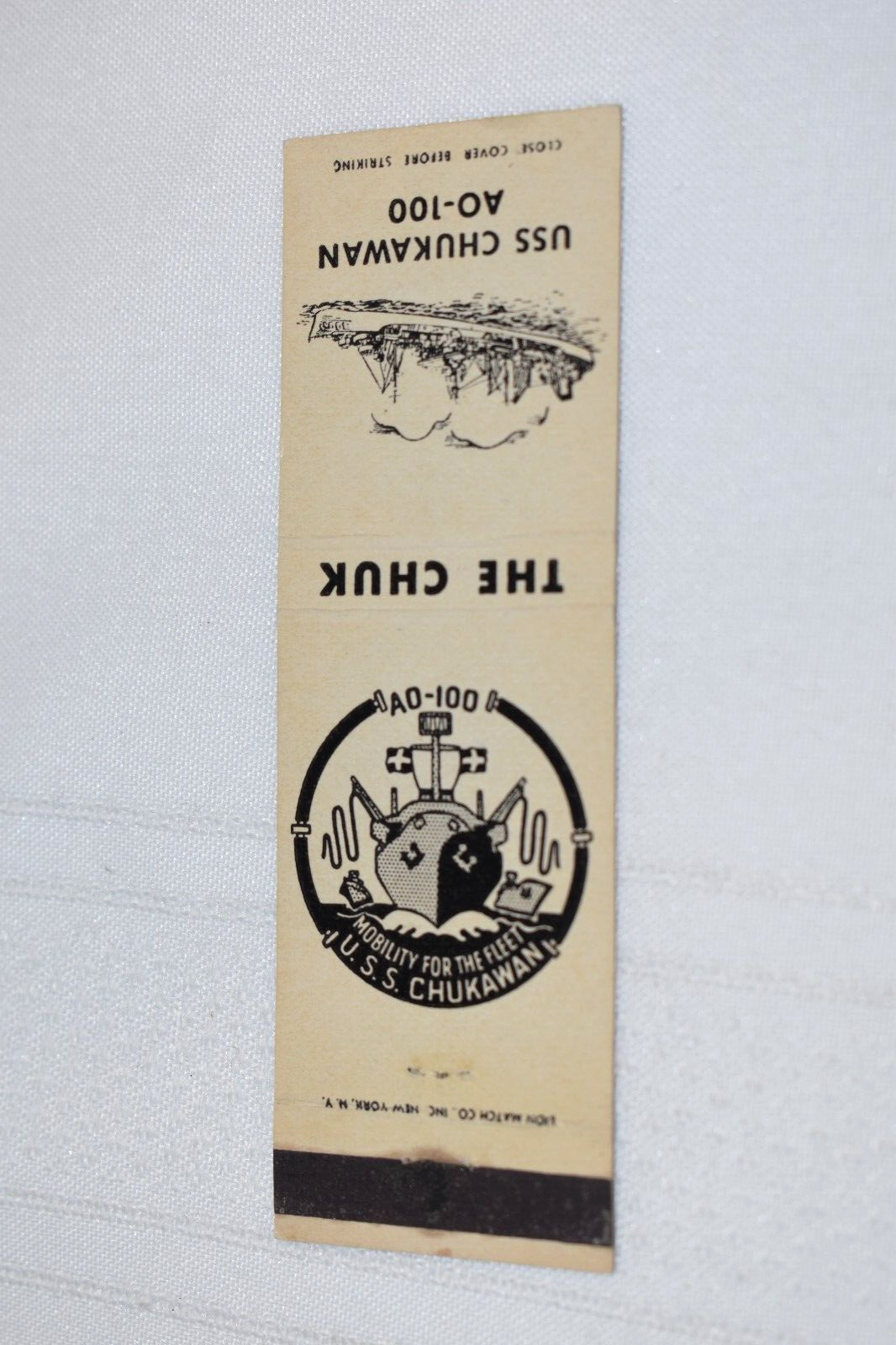 USS Chukawan AO-100 Ship 20 Strike Matchbook Cover | eBay